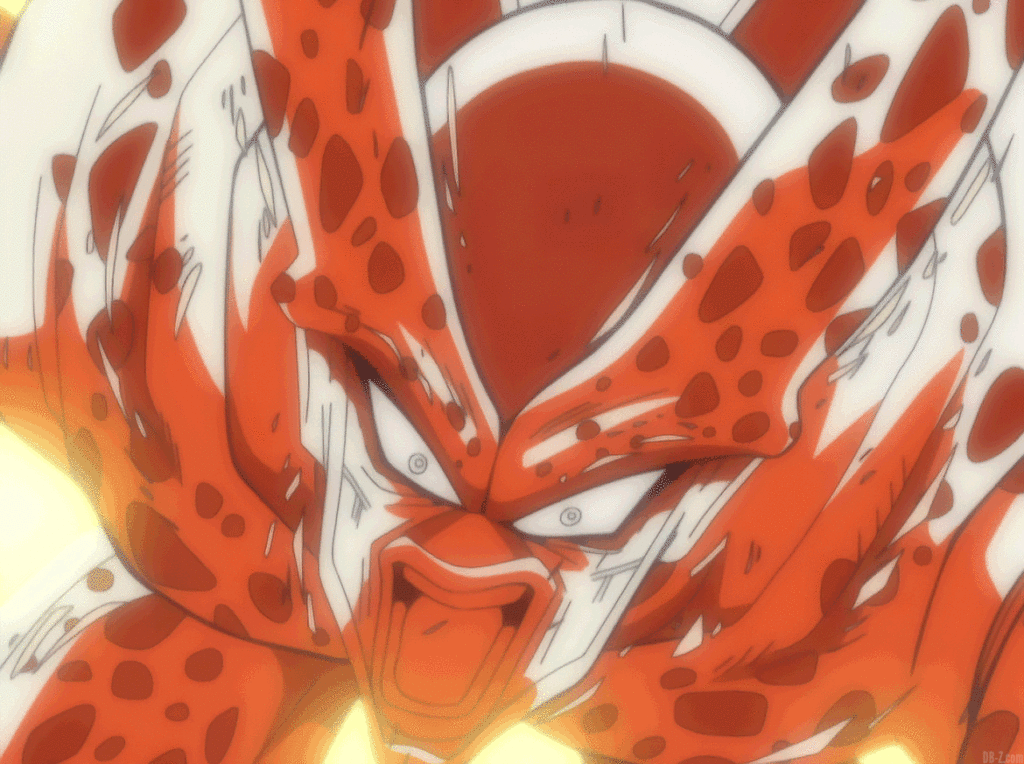 Cell encaisse le Shin Kikoho de Tenshinhan - Dragon Ball GIF