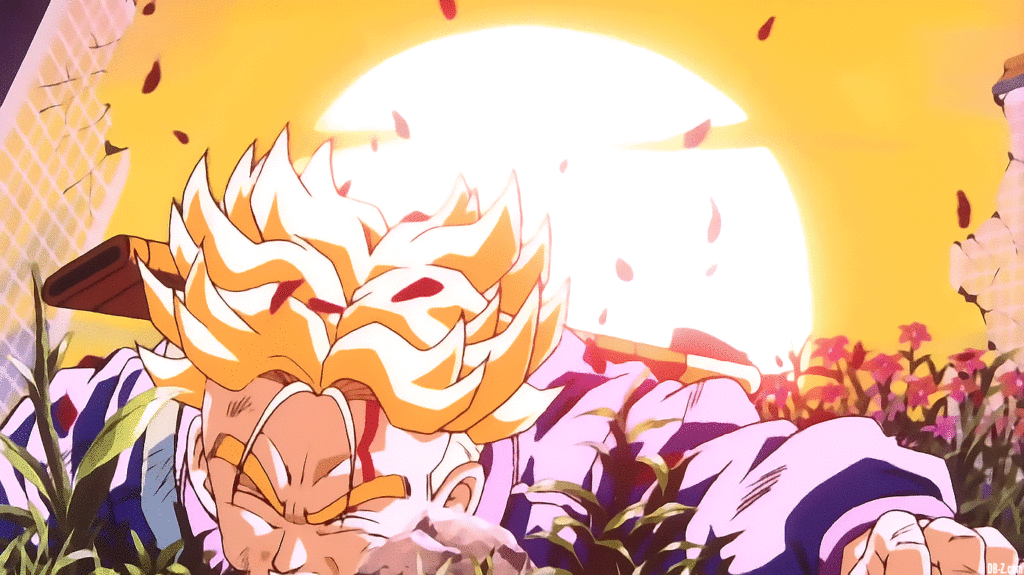 Trunks (futur) littéralement dans les roses - Dragon Ball GIF