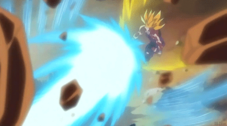 Le Kamehameha final de Gohan contre Cell - Dragon Ball GIF