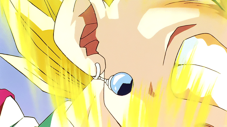 Gohan tente de retirer la Z-Sword - Dragon Ball GIF