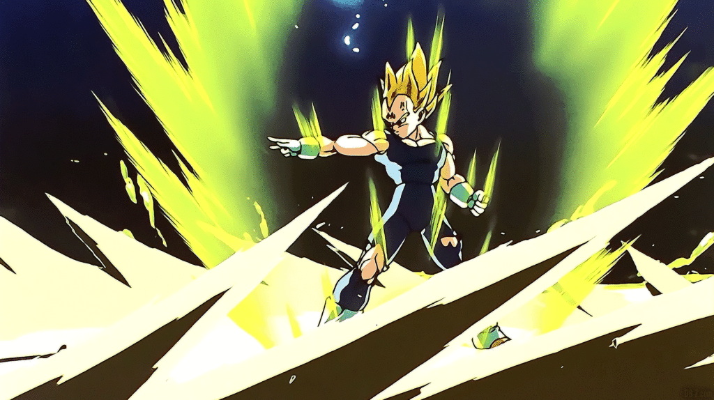 Majin Vegeta prépare son attaque "Final Impact" - Dragon Ball GIF