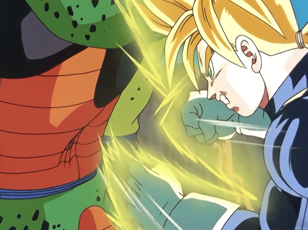 Trunks contre Cell (2nde forme) - Dragon Ball GIF