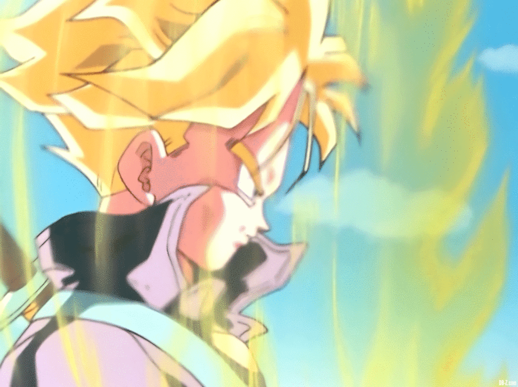 Trunks montre son Super Saiyan à Goku - Dragon Ball GIF