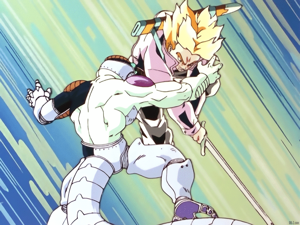 Trunks tranche Freezer en deux - Dragon Ball GIF