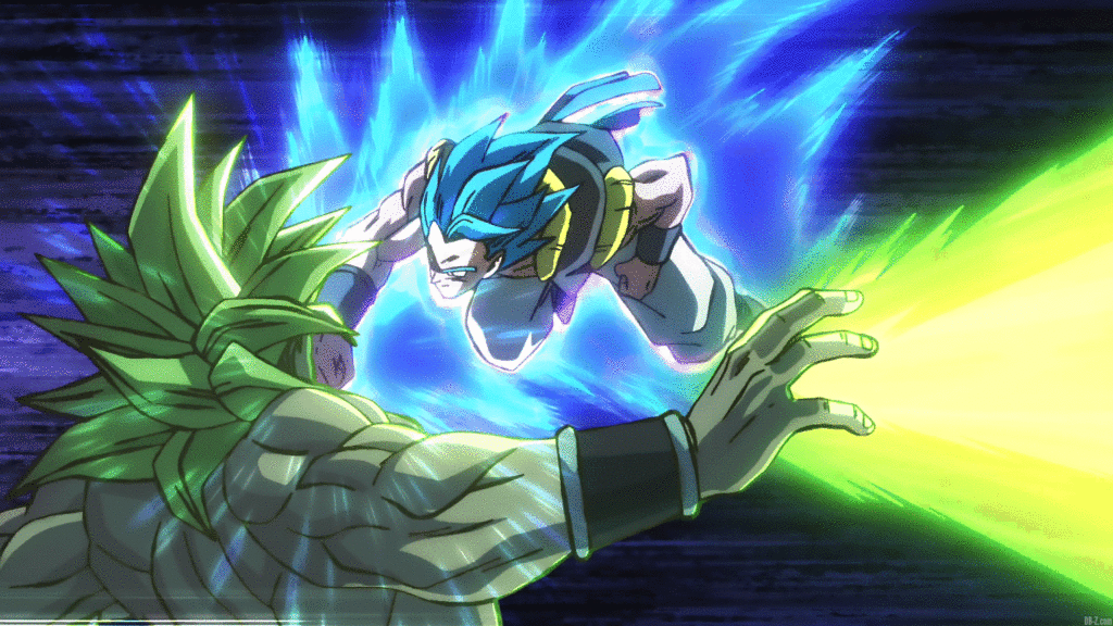Gogeta SSGSS face à Broly Super Saiyan Full Power (DBS) - Dragon Ball GIF