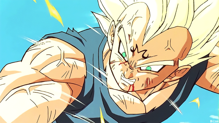 Majin Vegeta vs Goku Super Saiyan 2 (#1) - Dragon Ball GIF