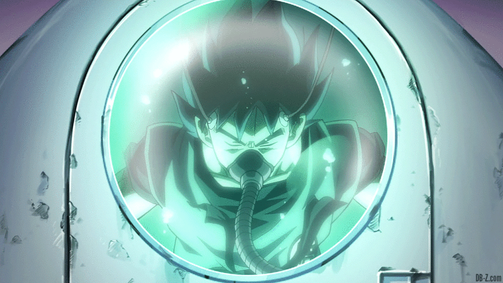 Goku guérit dans la machine médicale - Dragon Ball GIF