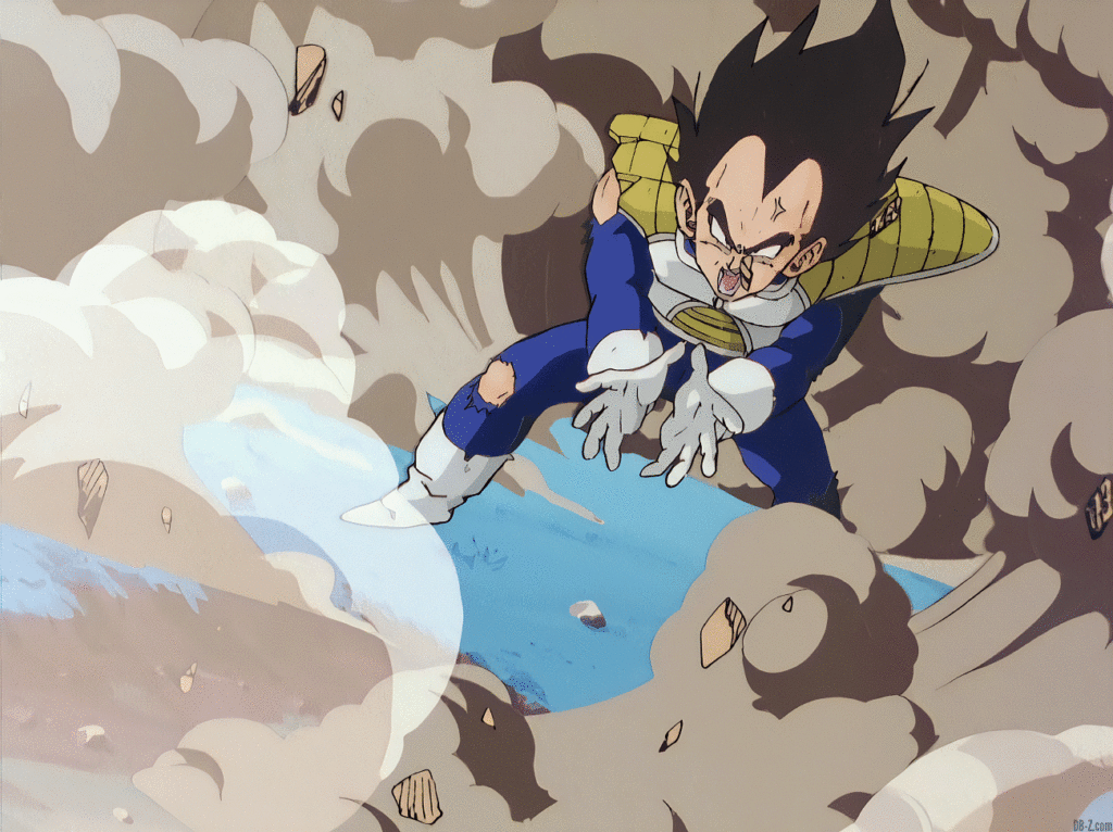 Vegeta après son Final Crash contre Reacum - Dragon Ball GIF