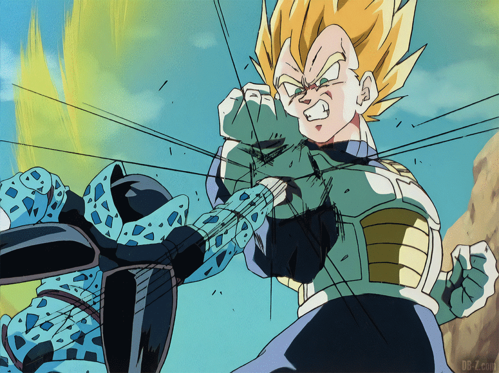 Vegeta vs Cell Jr - Dragon Ball GIF
