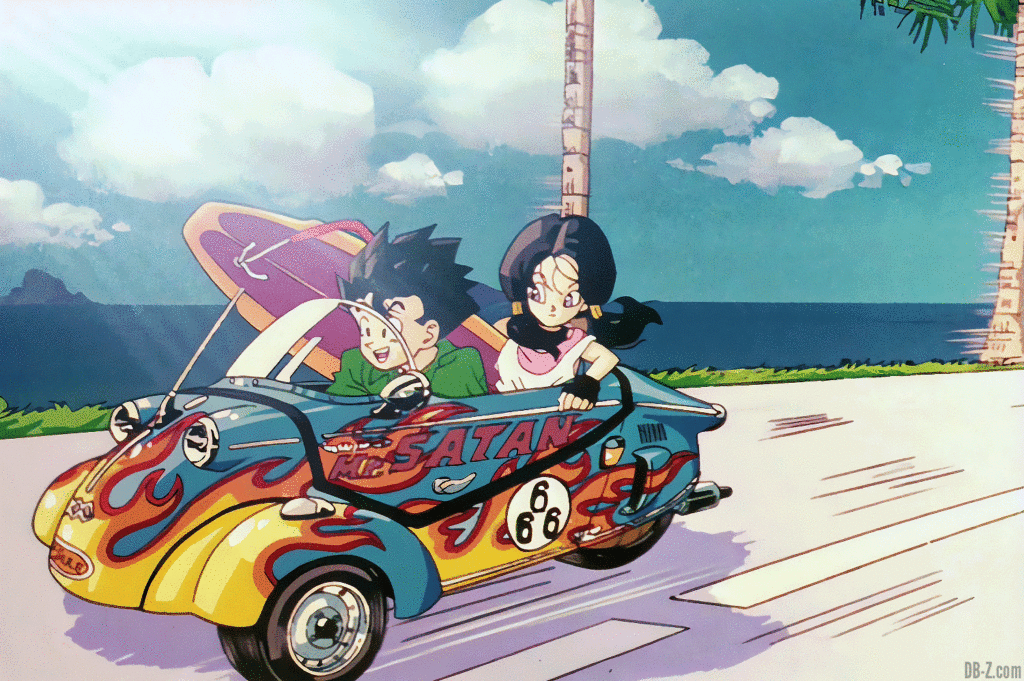 Gohan et Videl en voiture - Dragon Ball GIF