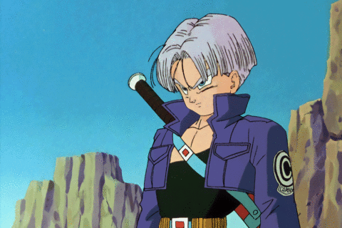 Trunks pendant sa transformation en Super Saiyan - Dragon Ball GIF
