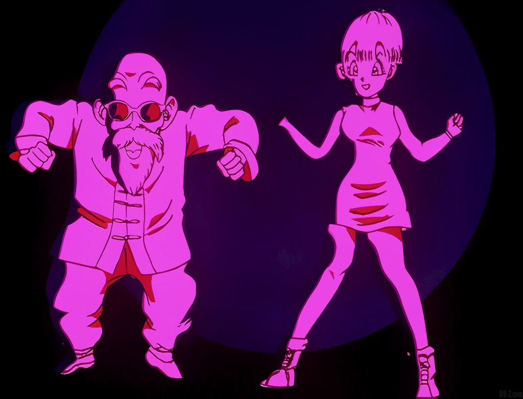 Kame Sennin et Bulma dansent - Dragon Ball GIF