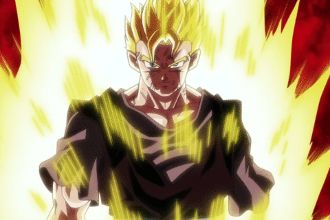 Gohan (tenue Piccolo) au sommet du Palais de Dieu - Dragon Ball GIF