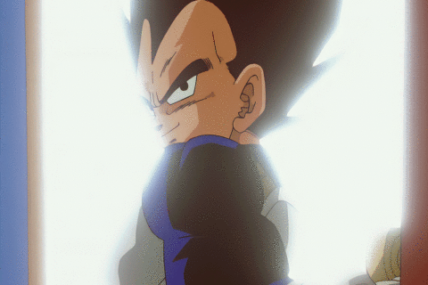Vegeta Super Saiyan sous la pluie - Dragon Ball GIF