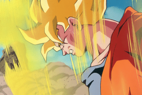Goku Super Saiyan (Kamehameha sur Namek) - Dragon Ball GIF
