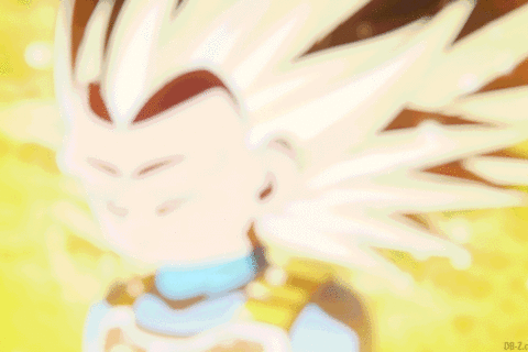 Vegeta Super Saiyan 3 (Mini) esquive avec un doigt - Dragon Ball GIF
